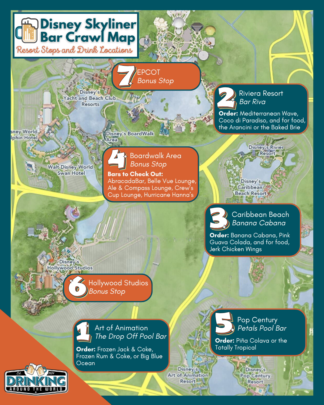 Disney Bar Hopping 101: Every Bar Crawl at Disney World